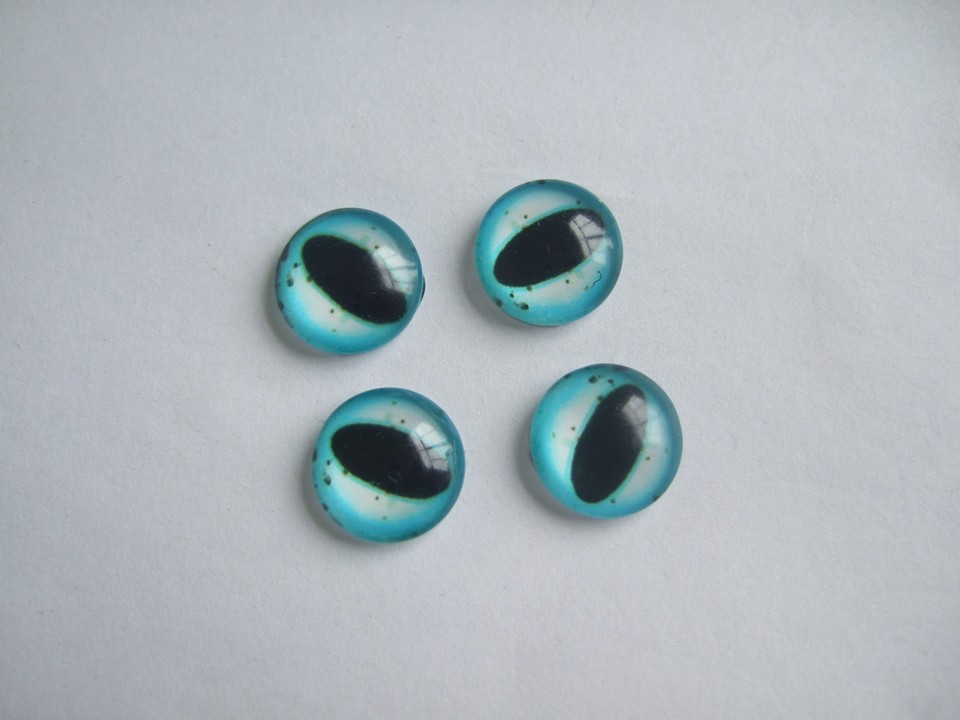 20pcs 12mm Round Dragon Eyes Glass Cameo Cabochons Jewellery Craft ...