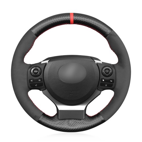 Synthetic Suede Carbon Fiber Steering Wheel Cover for Lexus IS200t ...