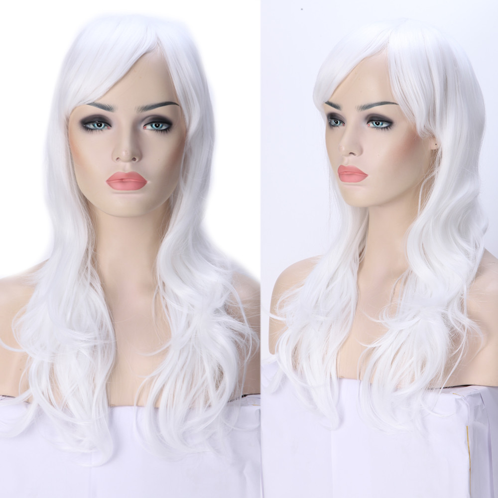 Burgundy Wine Red Cosplay Wig Women Long Wavy Straight Party Costume ...