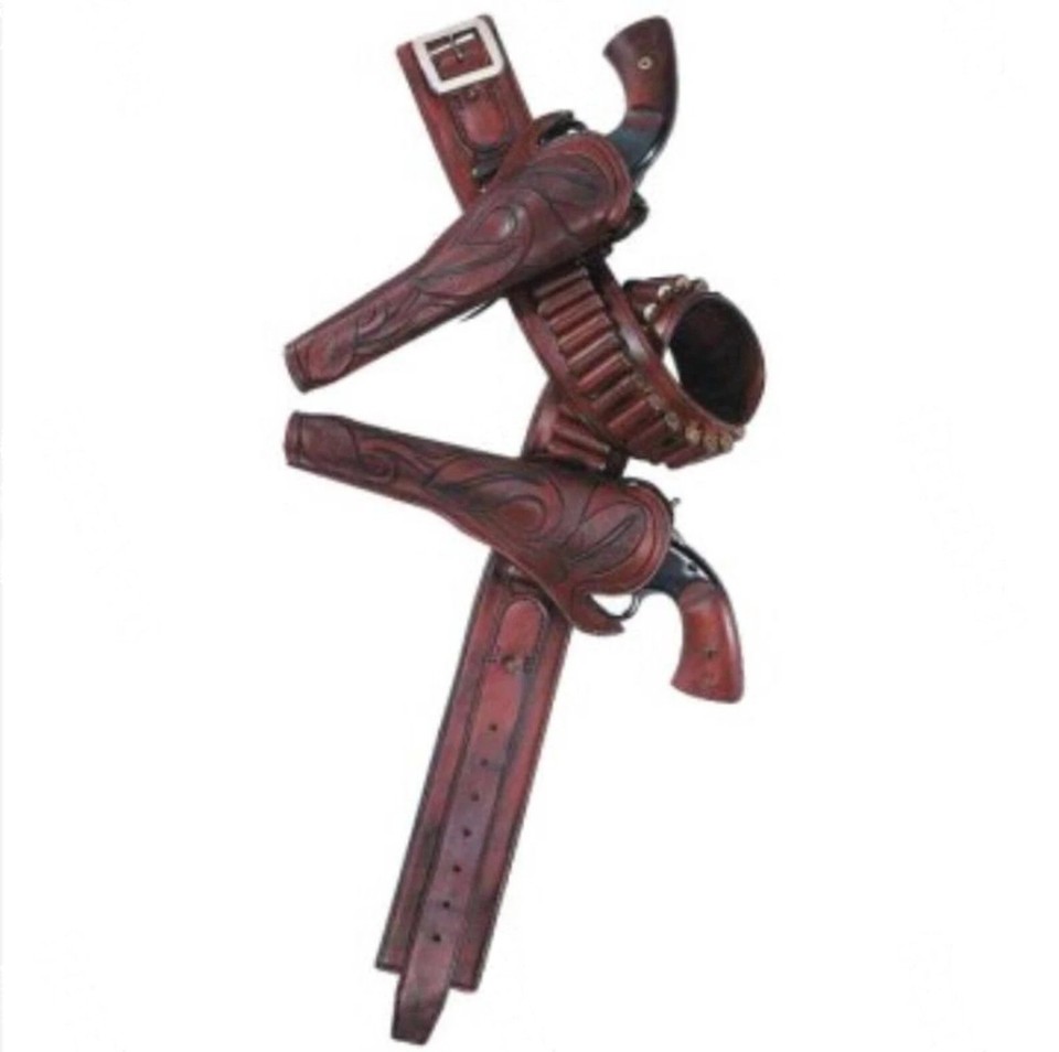 Holster Gun Cartridge Belt Western Leather Belt Ammo Loops And Hammer ...