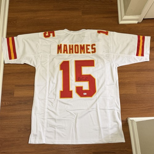 Patrick Mahomes Autographed Chiefs White Jersey XL Custom w/ GA COA | eBay