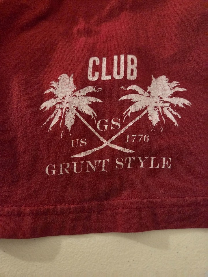 Grunt Style Mens Shirt XXL 2XL Red USA Elf Team Six Graphic Short ...