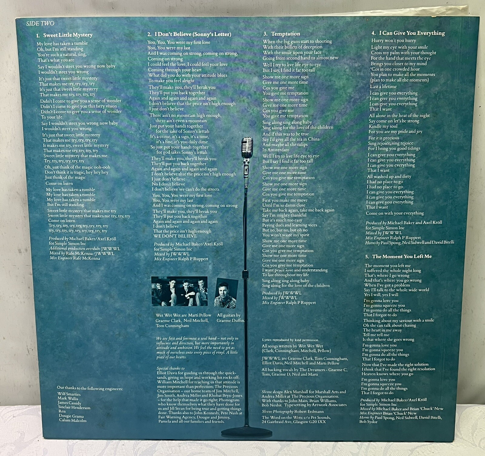Vintage 1987 Wet Wet Wet Popped In Souled Out Vinyl LP - Mercury ...