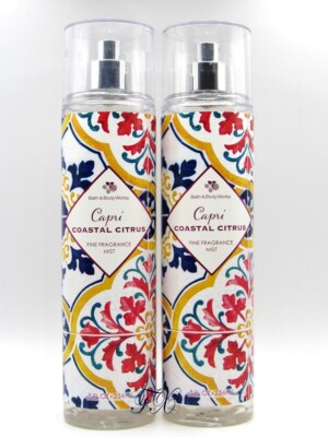 BATH & BODY WORKS CAPRI COASTAL CITRUS BODY MIST SPRAY 8 OZ (LOT OF 2 ...