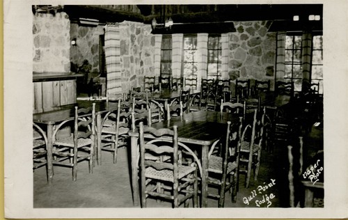 Interior Dining Room View Gull Point Lodge Iowa IA RPPC Real Photo ...