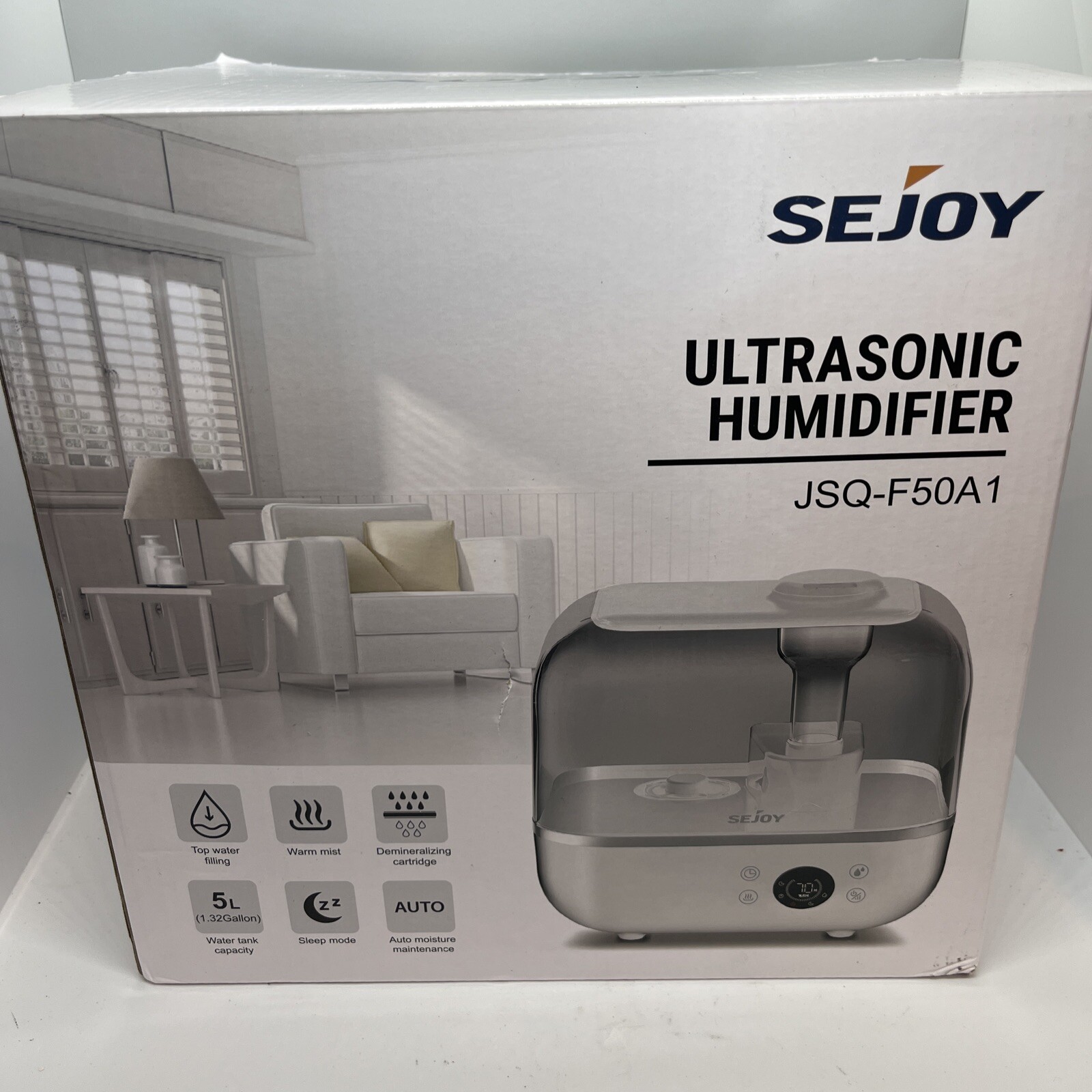 SEJOY Humidifier for Room, Cool & Warm Mist Ultrasonic Air Humidifiers ...