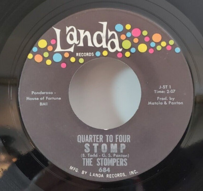 Stompers QUARTER TO FOUR STOMP (GREAT SURF ROCK 45) #684 PLAYS VG+ | eBay
