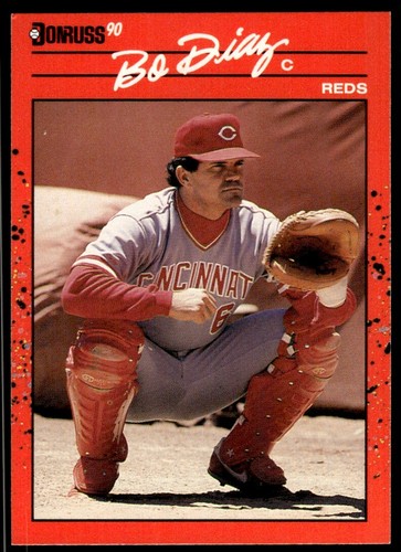 1990 Donruss Baseball Card Bo Diaz Cincinnati Reds #139 | eBay