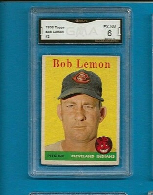 1958 Topps Bob Lemon Cleveland Indians #2 🚀😳💥 GMA GRADED 6 | eBay