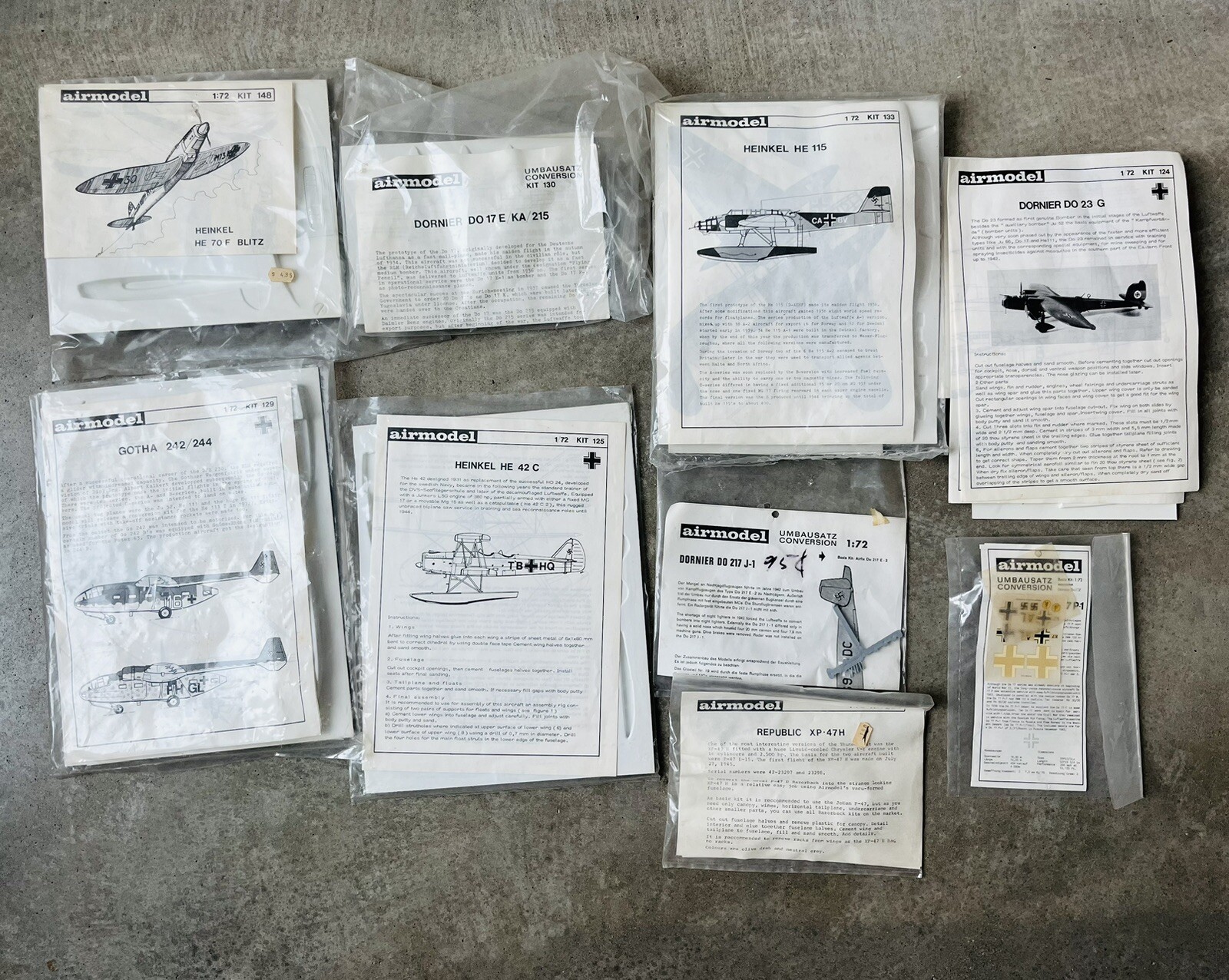 LOT Airmodel Vacuform German WWII Aircraft Airplane Model Kit ...