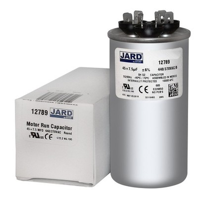 Dual Capacitor 45/7.5 MFD 370 440V replaces Carrier HC98JA047 GE Genteq ...