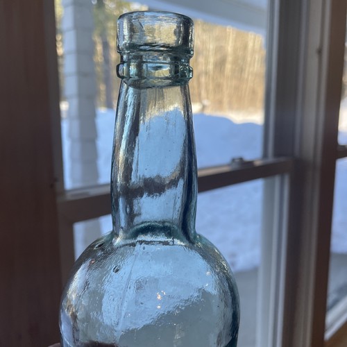 RARE labeled Bain Brothers Vinegar Bottle Boston MA 3 Piece Applied Lip ...