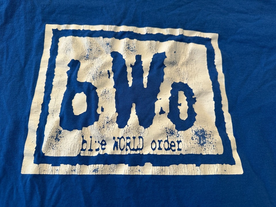 BLUE WORLD ORDER bwo BLUE MEANIE STEVIE RICHARDS NOVA SIZE XL SHIRT ECW ...