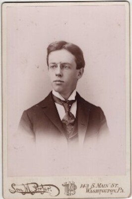 1894 CC J. Mease Potter Sharpsburg PA Wn. & Jeff. College PA Photograph ...