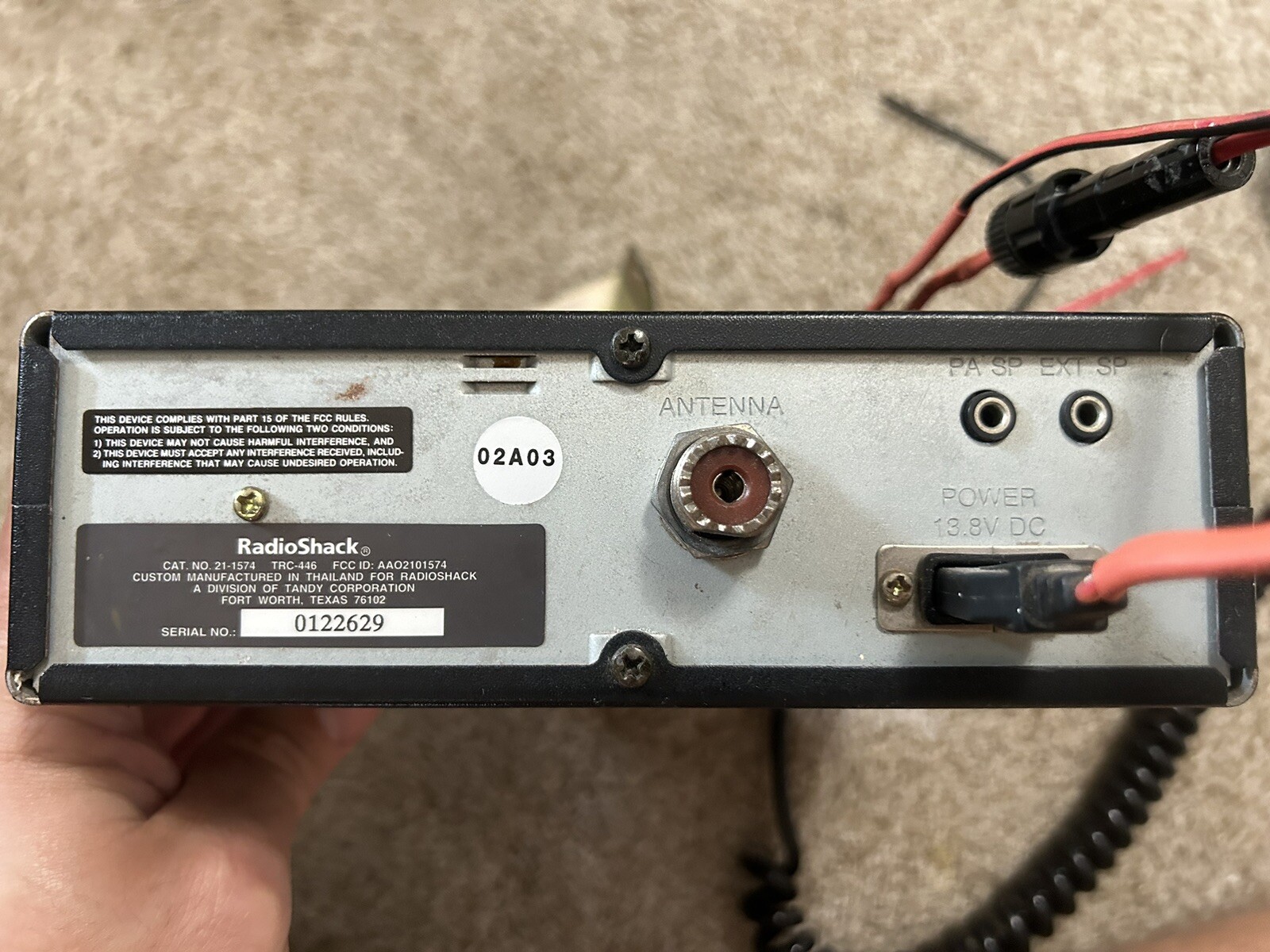 Vintage Radio Shack TRC 446 Mobile In Vehicle CB Radio- with Microphone ...