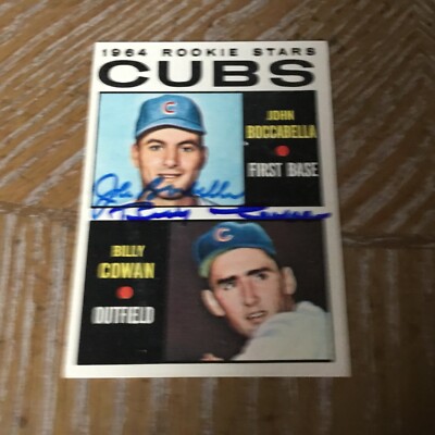 Autographed 1964 Topps rookies w/ John Boccabella & Billy Cowan | eBay