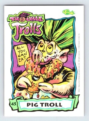 PIG TROLL Trouble Trolls Trading Card Classic 1992 B191 | eBay