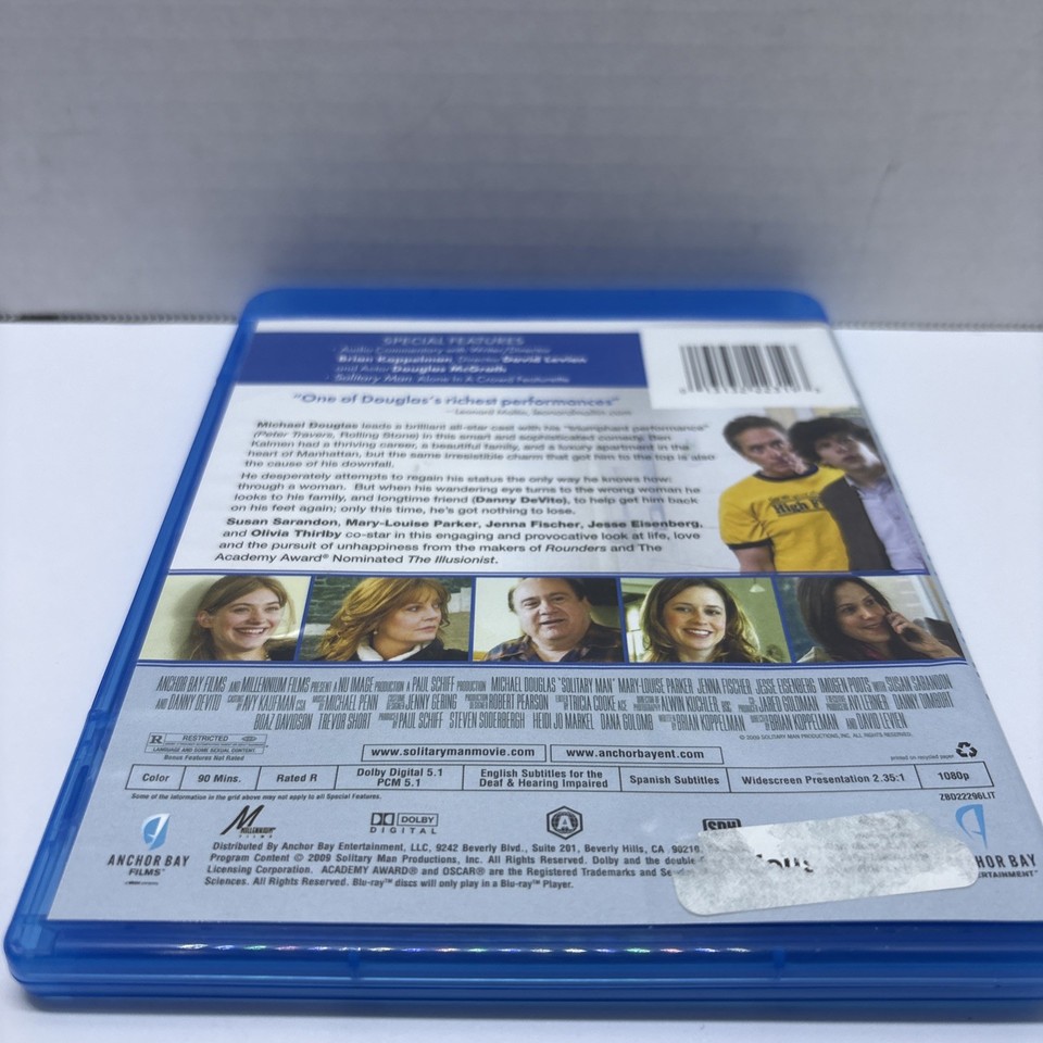 Solitary Man (2009 Blu-ray) Michael Douglas Susan Sarandon Danny DeVito ...