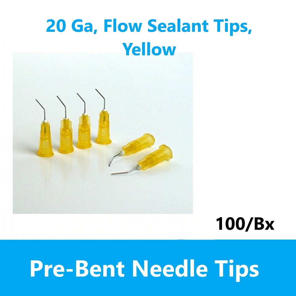 Dental Pre-Bent Tips 25Ga Etch, Sealant, Flow, Liner - 100/pk All Types ...