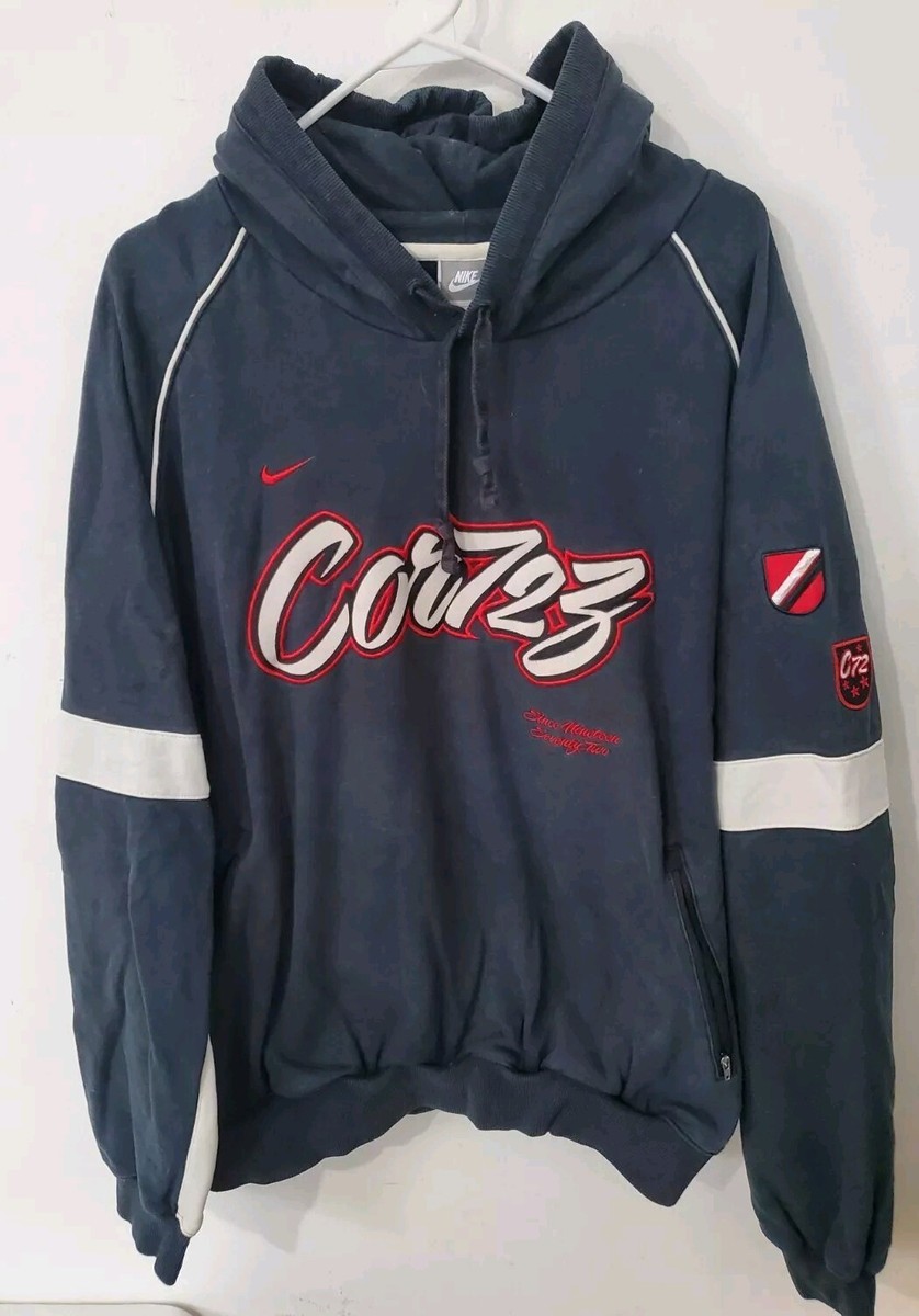 Vintage Nike Cortez Hooded Sweatshirt Blue Hoodie 90s Cor72z Vintage Nike Cortez Hooded Sweatshirt Blue Hoodie 90s Cor72z