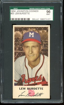 1954 Johnston Cookies Baseball #33 Lew Burdette SGC 9 | eBay