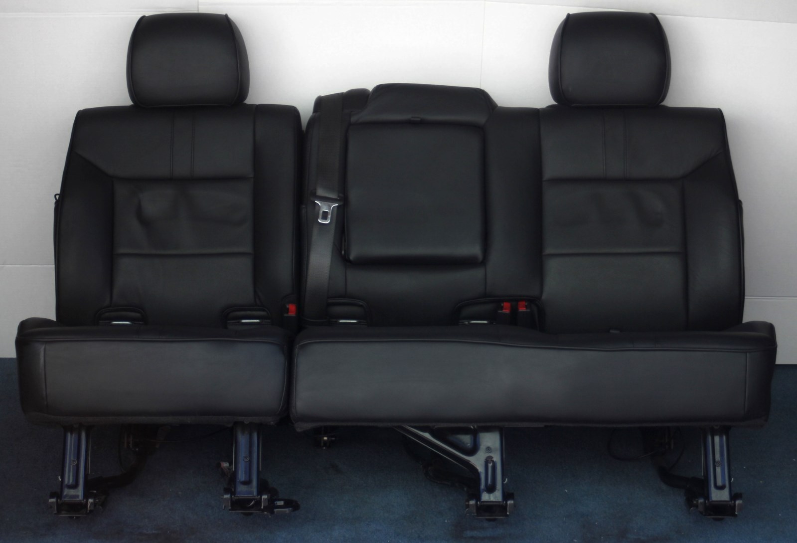 2009 2008 Hummer H2 2nd Row Split Bench Seat in Black Leather | eBay
