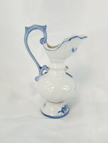 Vintage Blue And White With Gold Trim Porcelain Pitcher Lego Fine China ...