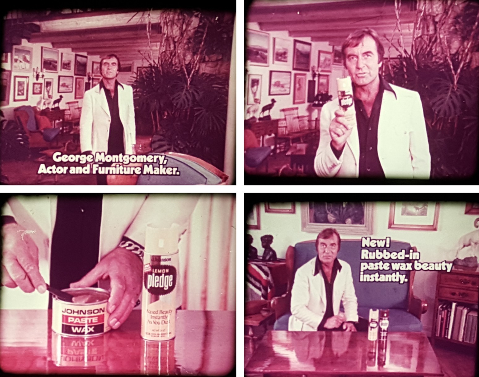 16mm - TV Commercial - George Montgomery - Pledge - 30 seconds | eBay