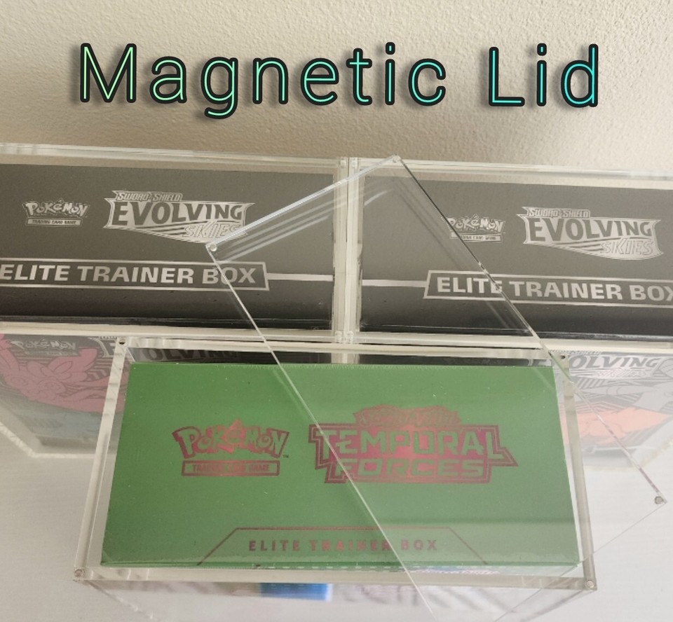 POKEMON ETB MAGNETIC LID CASE PROTECTOR ELITE TRAINER BOX | 5MM Acrylic ...