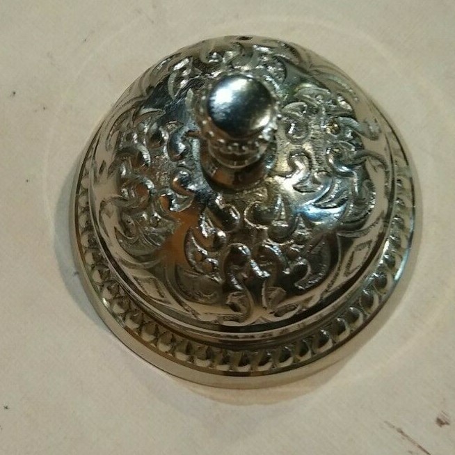 Ornate Victorian Shop Store Clerk Service Desk Bell Nickel Solid Brass ...