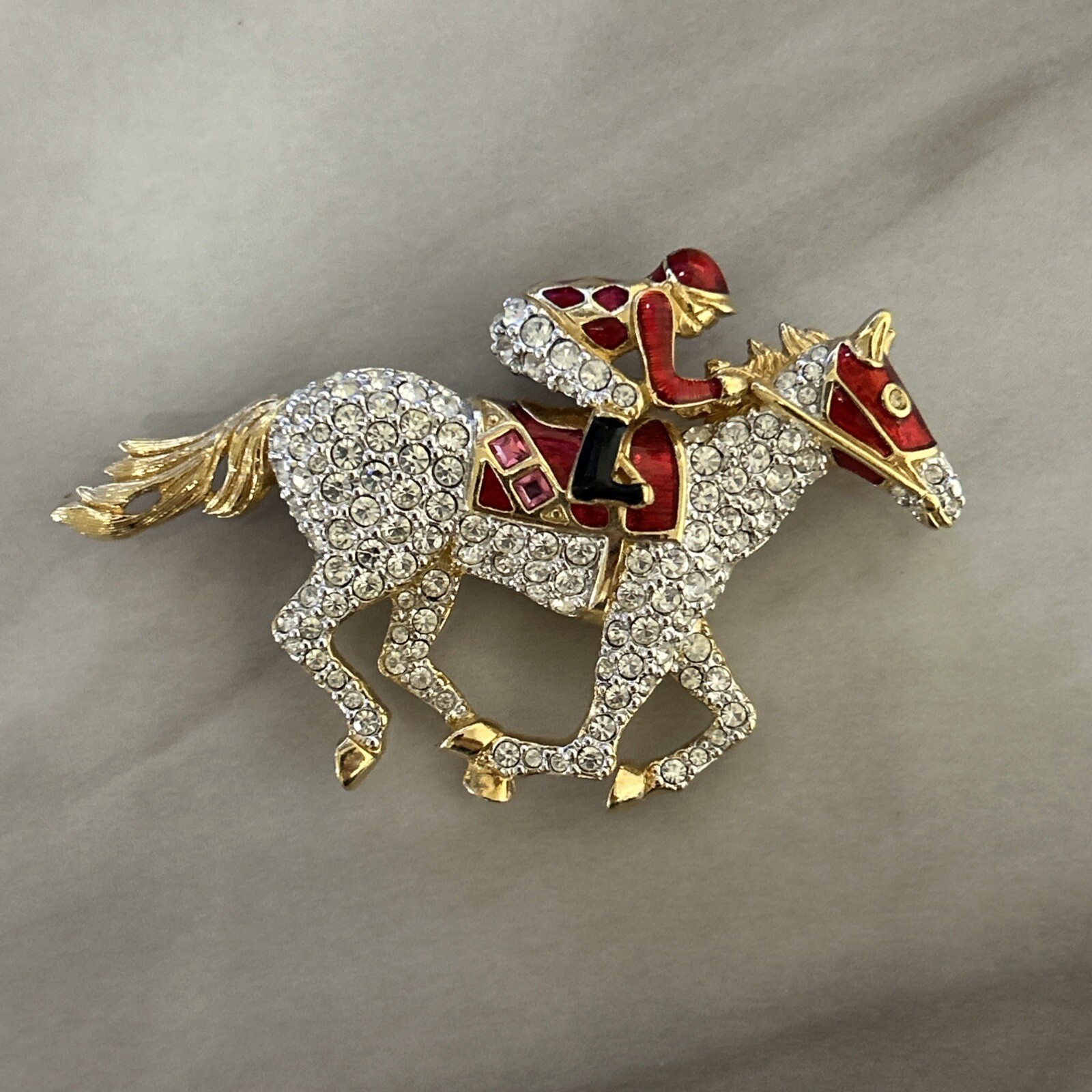 Swarovski Jockey Rider Pin - Gem