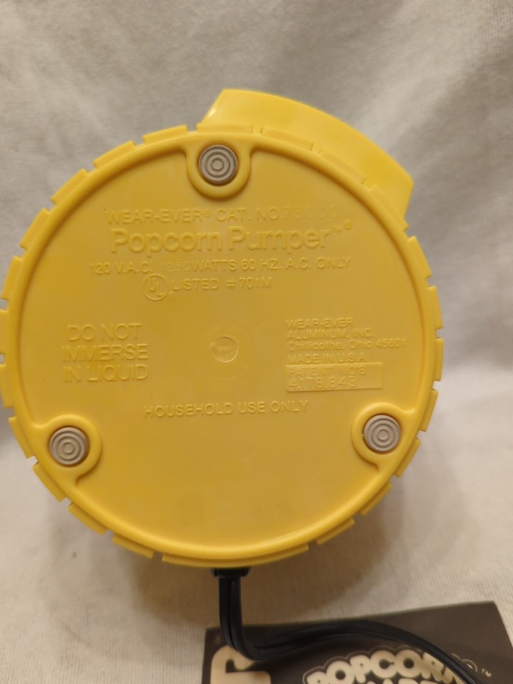 Wear Ever Popcorn Pumper Electric Hot Air Cornpopper 73000 w/ Box ...