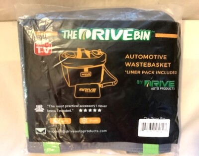 The Drive Bin Car Garbage wastebasket 9" x 9" x 6" includes pkg of ...