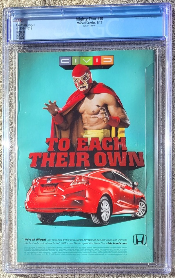 MIGHTY THOR #10 CGC 9.4 Parel 1:50 Venom variant 2012 | eBay