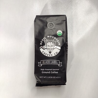 Devil Mountain Coffee Black Label Dark Roast Ground Gourmet Organic 16 ...