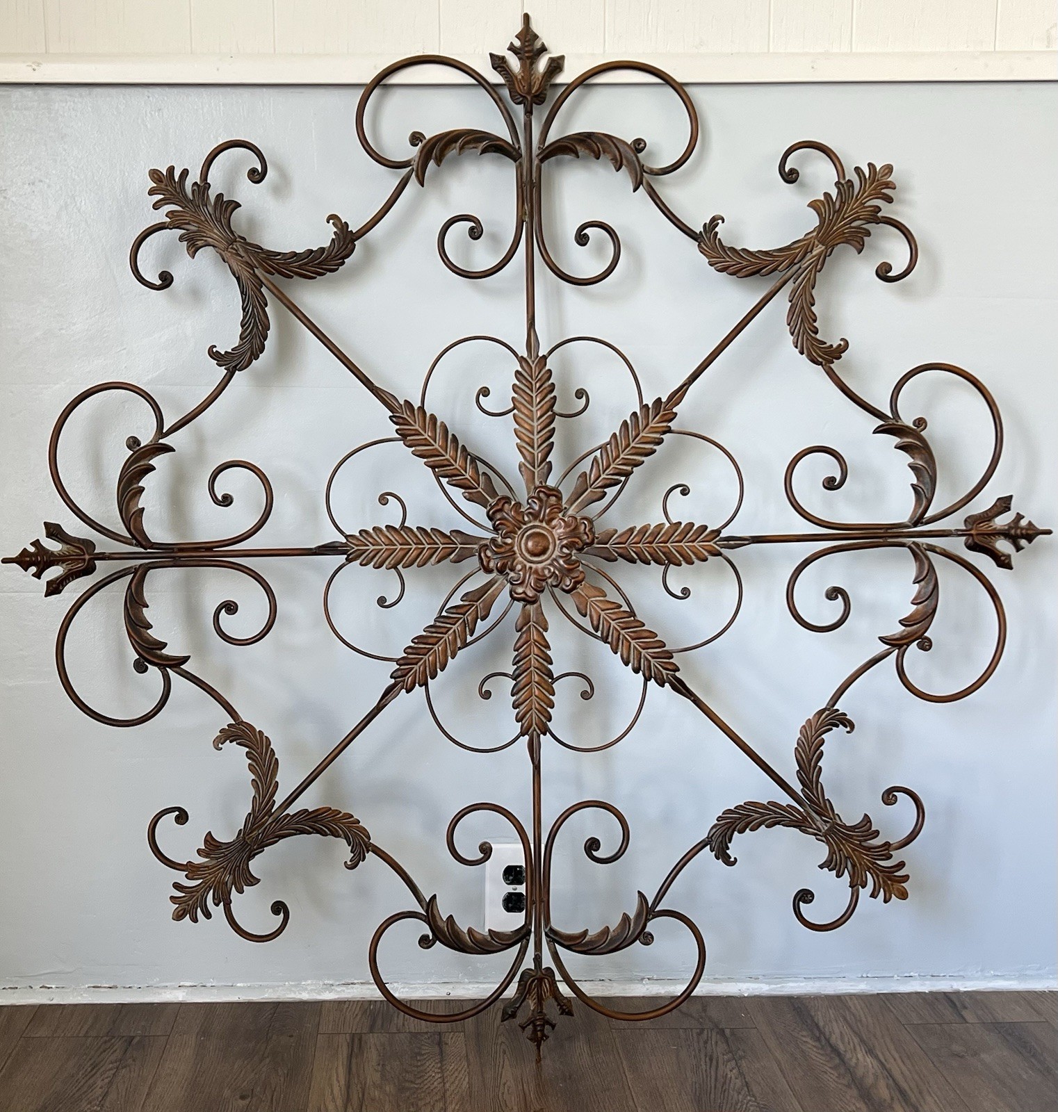 51” Iron Swirling Metal Scroll Wall Plaque Decor | eBay