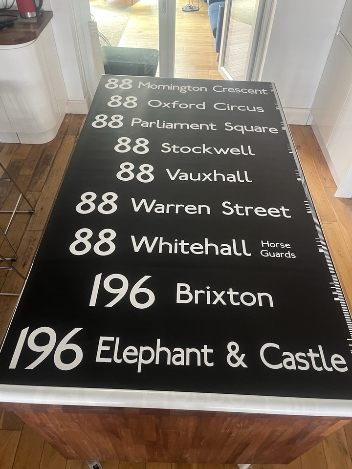 196 Elephant & Castle - Stockwell London Bus Blind 17a 42” Gift TFL ...