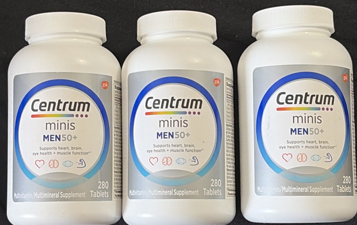 Lot Of 3 Centrum Minis Silver Multivitamin For Men 50 Plus 280 Count ...