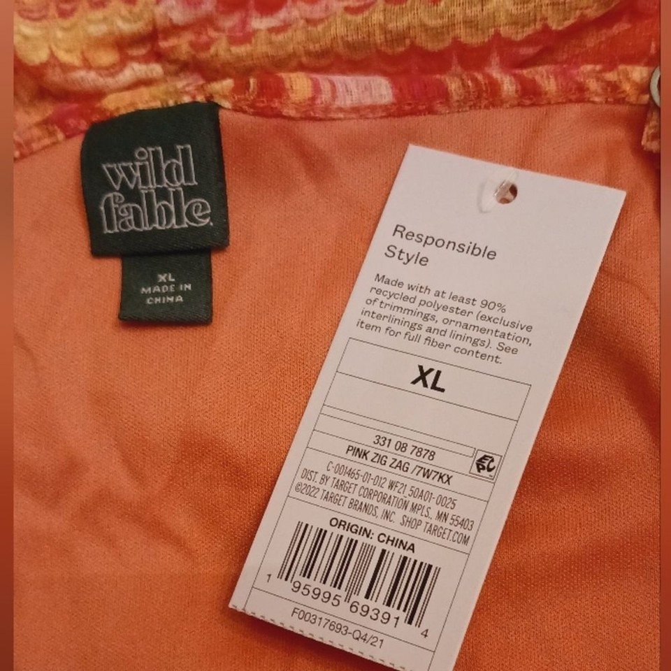 Rushed Dress Retro Style Mini Women's XL Orange by: Wild Fable | eBay