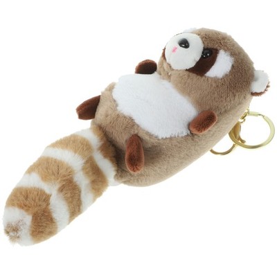 Plush Pendant Key Chain Cute Keyring Baby Fluffy Raccoon Keychain | eBay UK