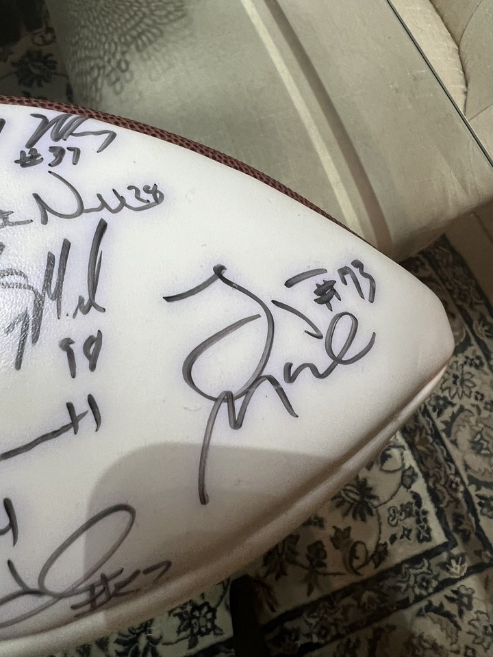 Signed Wilson Football Ball 11 Signatures NFL Autographed NOT ...