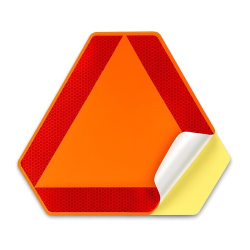 Sticky Slow Moving Vehicle Triangle Sign,Golf Cart Orange Triangle ...
