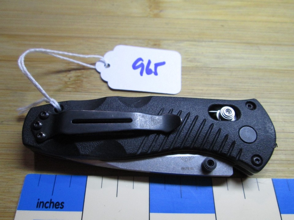 #965 Black Benchmade 585S Mini-Barrage Osborne Serrated 154CM AxisLock ...