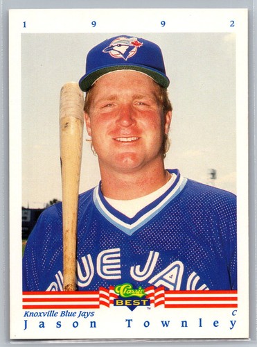Jason Townley 1992 Classic Best Set Break BASEBALL #330 Knoxville Blue ...