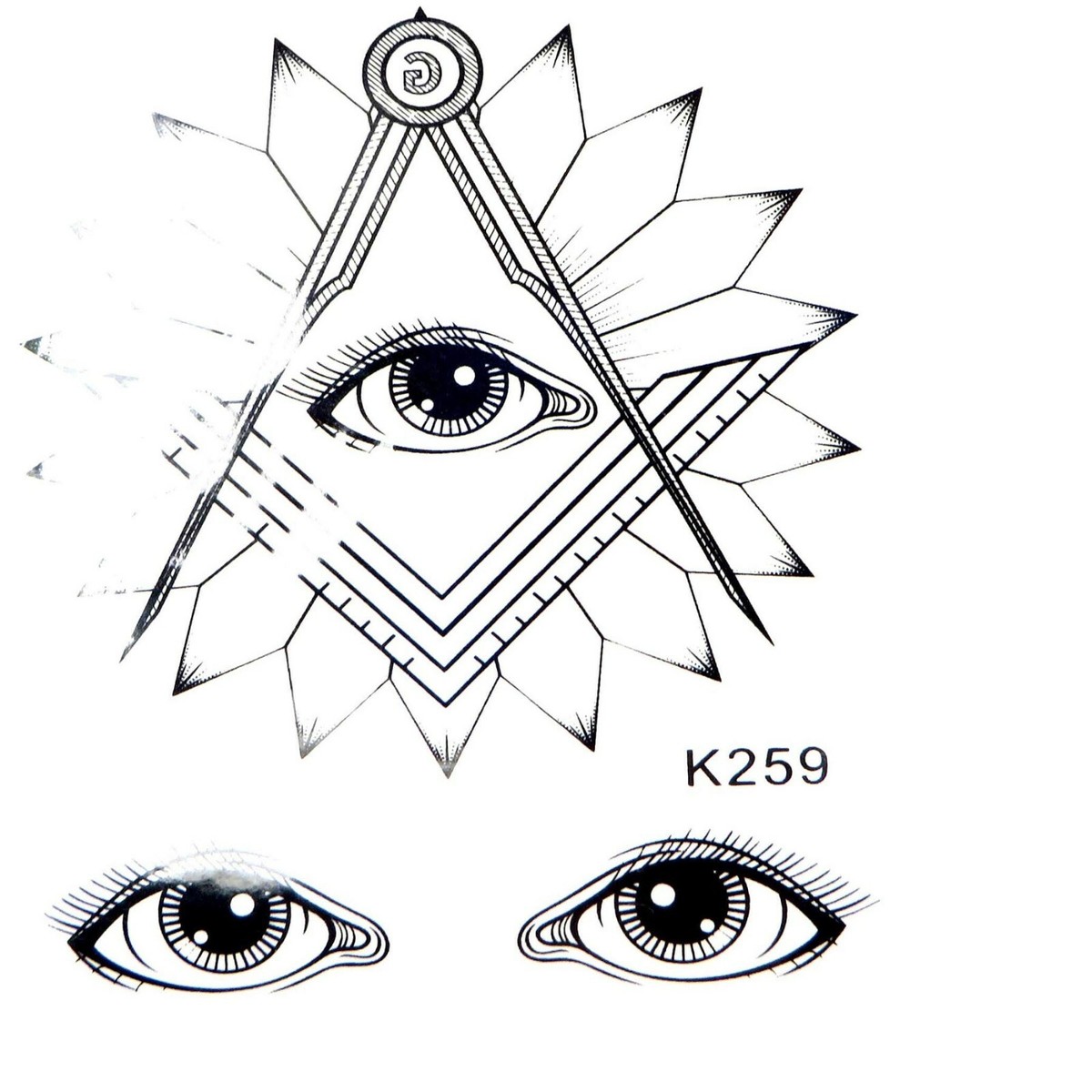 Third Eye Triangle Tattoo