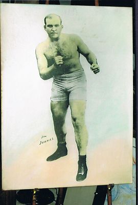 OLD RARE JIM JEFFRIES 30x40 large format boxing photo1899 World ...