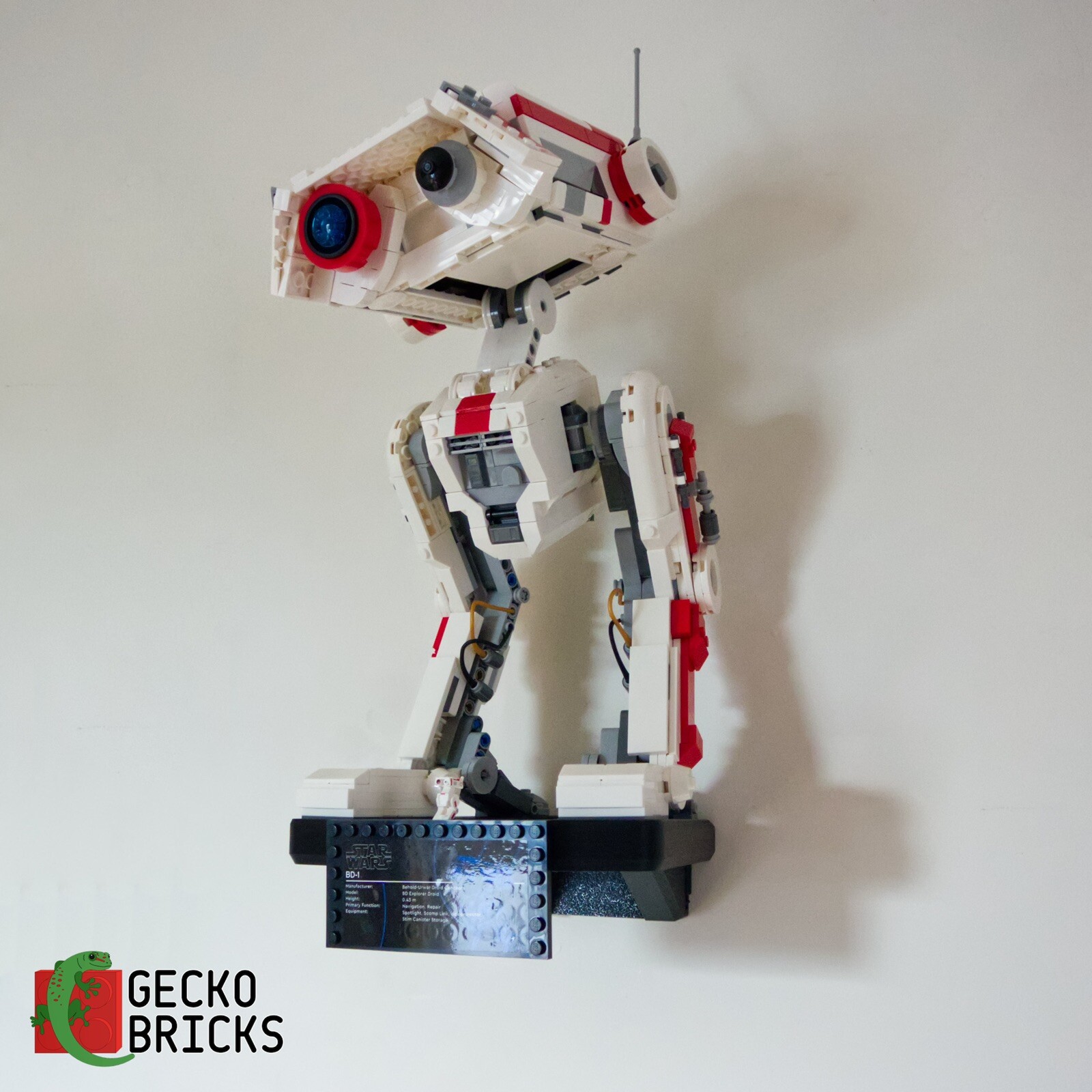 Wall Mount for LEGO 75335 BD-1 Star Wars Gecko Bricks | eBay UK
