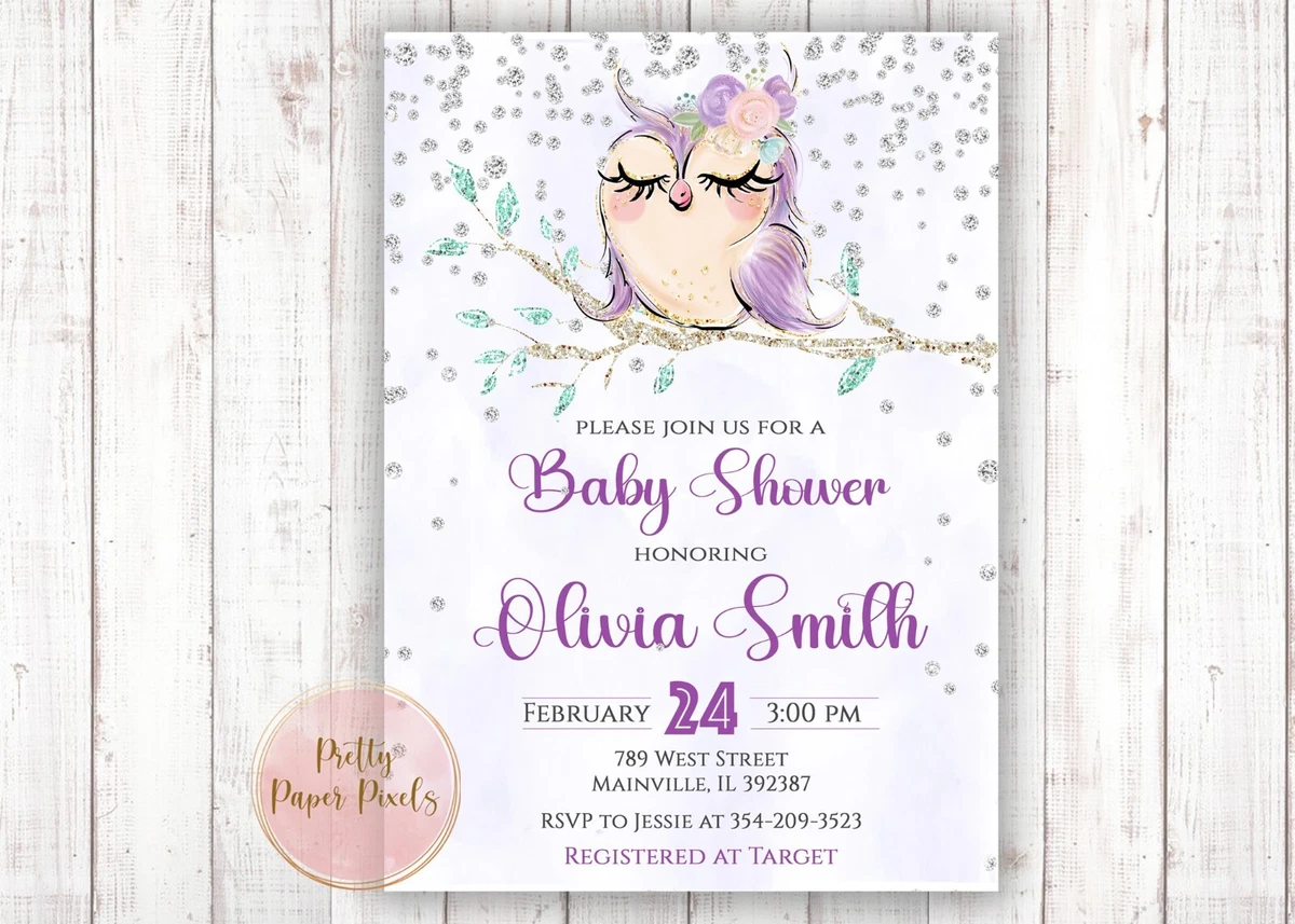 Baby Shower Owl Girl