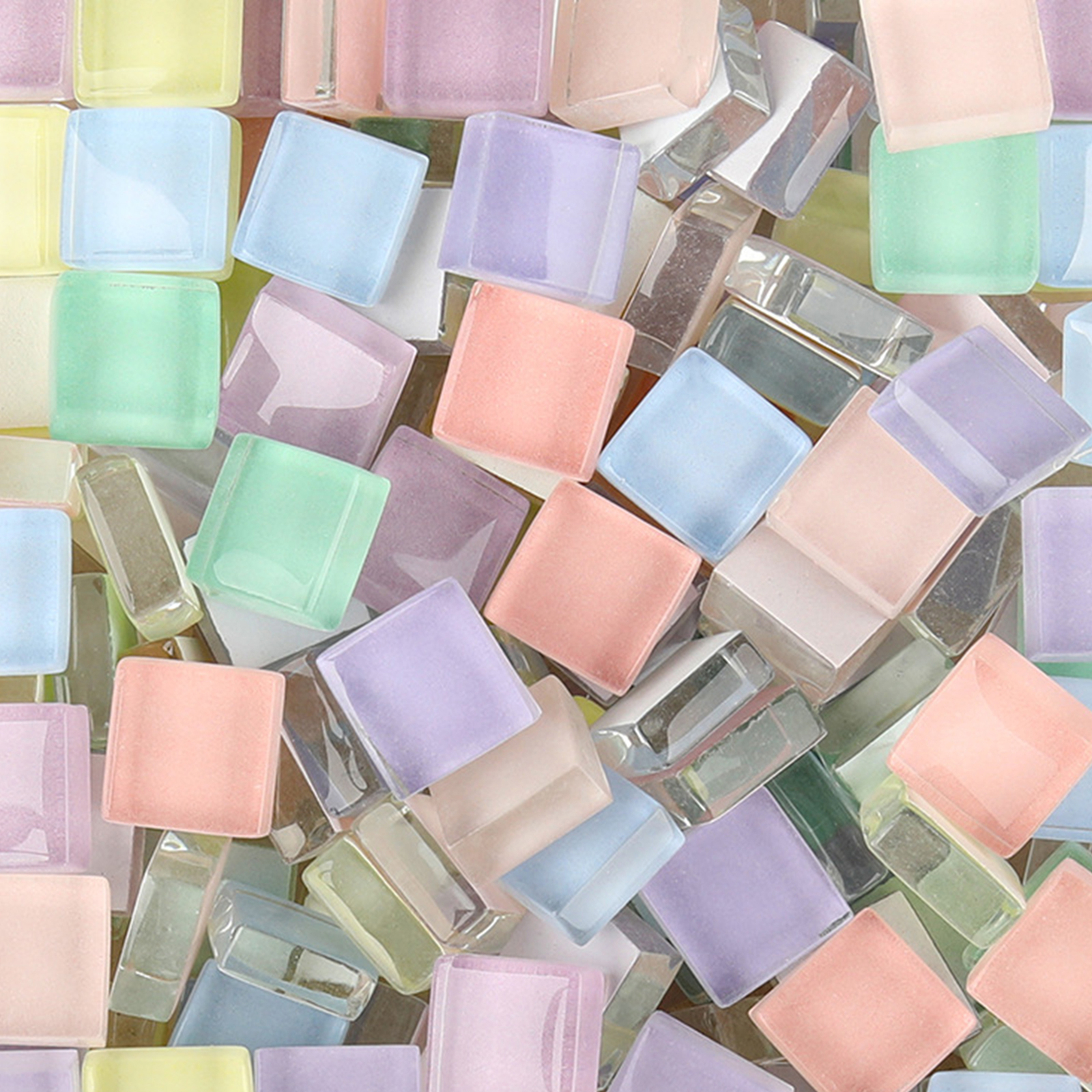 Tile Set Durable Tiles Assorted Colors Square Kit for Diy Handmade Art ...