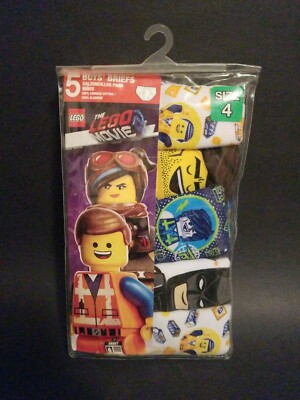 The Lego Movie Boys Briefs 5 Pack Size 4 New | eBay
